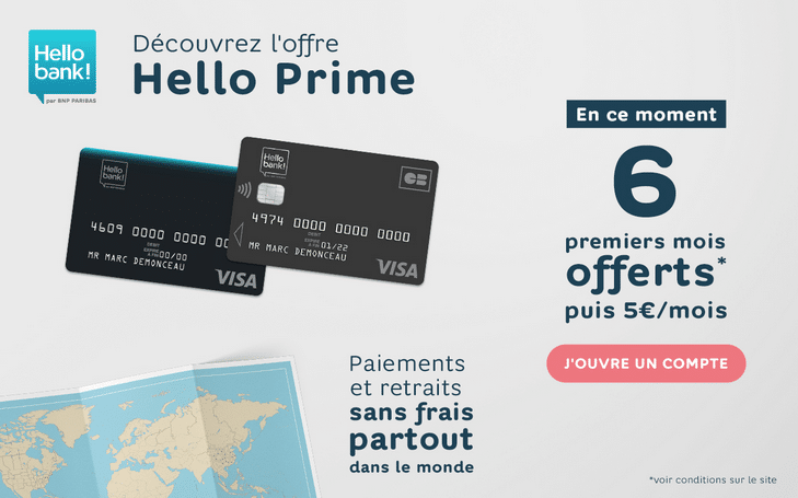Quelle carte bancaire pour voyager ? Mon avis sur Hello Prime